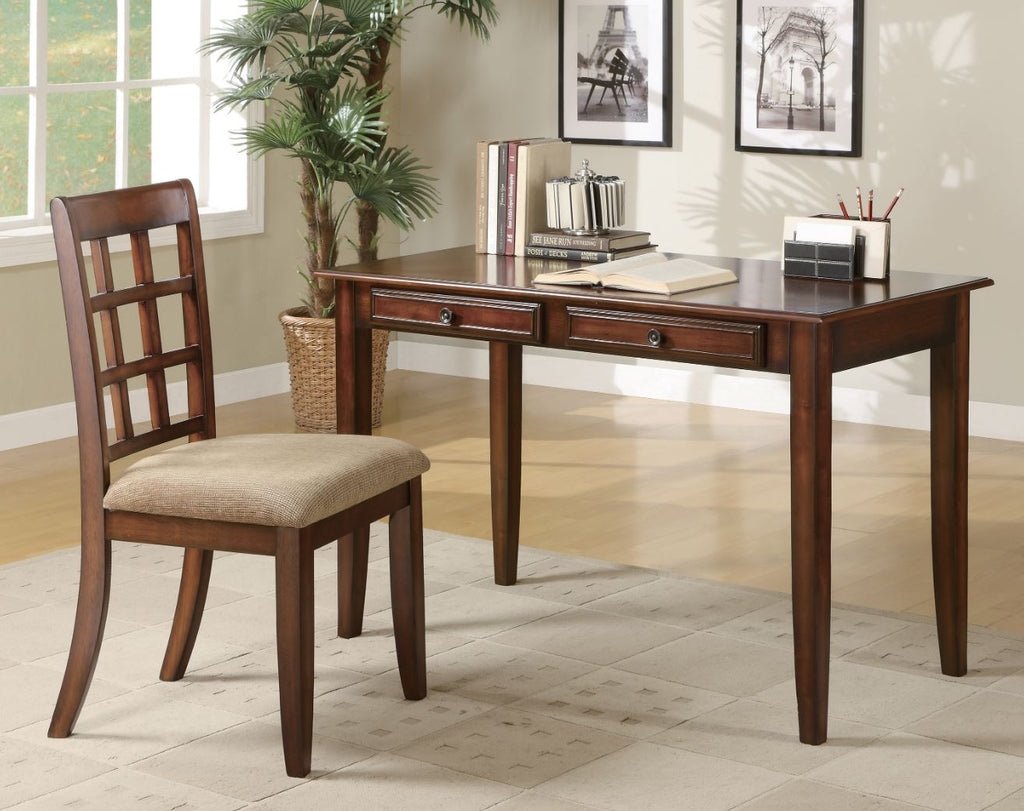 Newton 2-Piece Writing Desk Set Chestnut & Tan – Otsukas Furniture