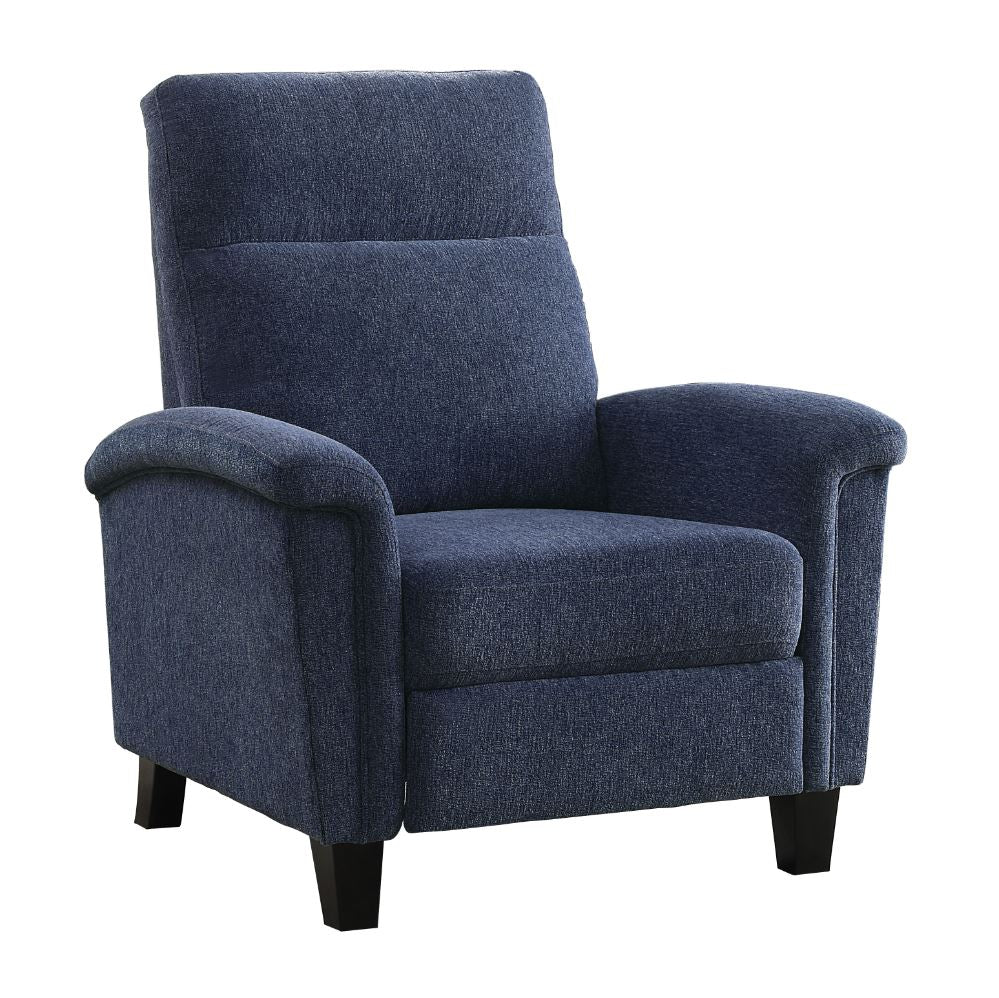 Weiser Push Back Reclining Chair, Blue, Chenille – Otsukas Furniture