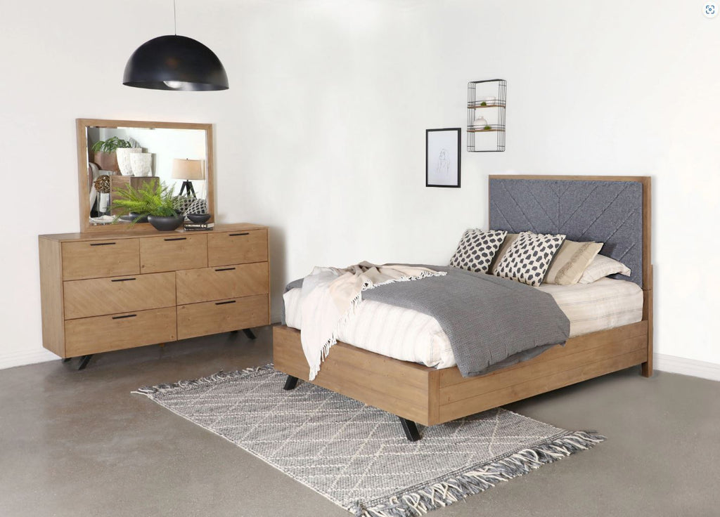Taylor Upholsterd Queen Headboard -Light Honey Brown and Grey – Otsukas ...