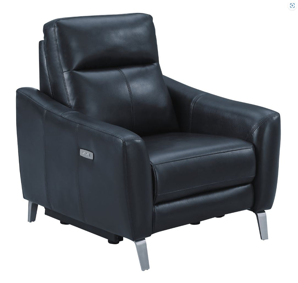 Derek Power Recliner, Blue – Otsukas Furniture